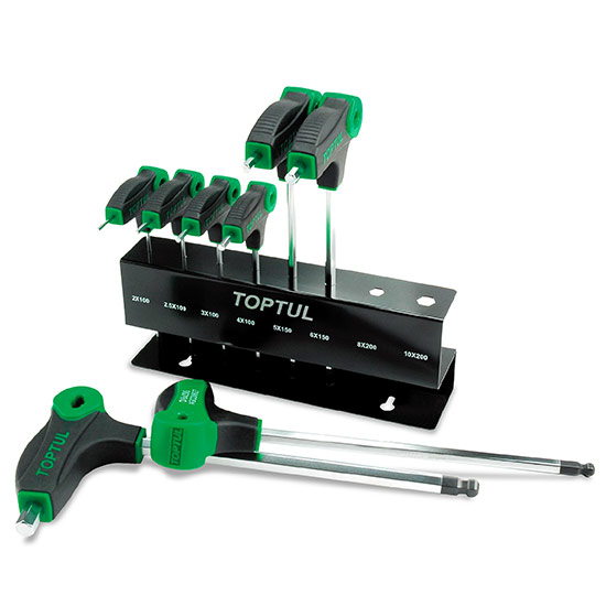 آلن سر گرد دسته دار با پایه استند فلزی 8 عددی - تاپ تول ایران|TopTul Iran